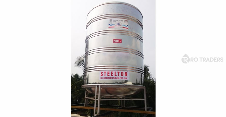Steelton 2000 Litre SS Water Tank - RO Traders